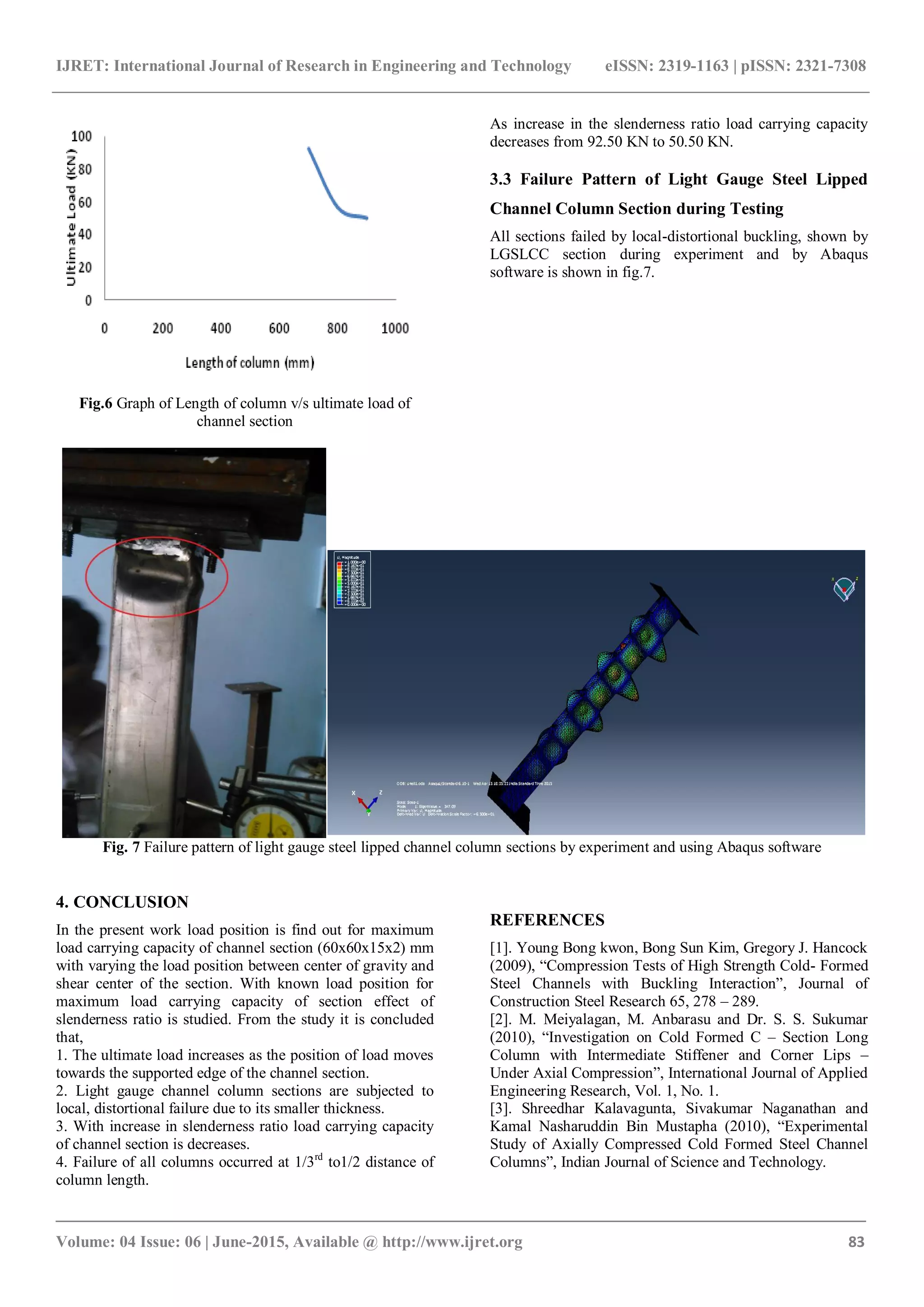 Parametric study of light gauge steel lipped channel column section | PDF
