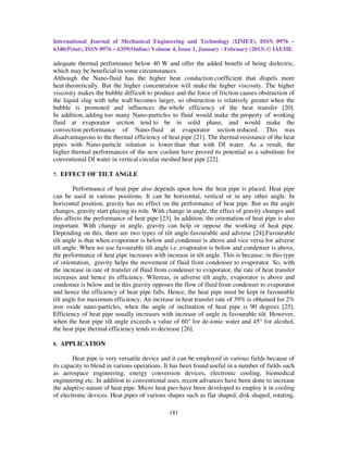 Parametric study of the performance of heat pipe – a review 2 | PDF