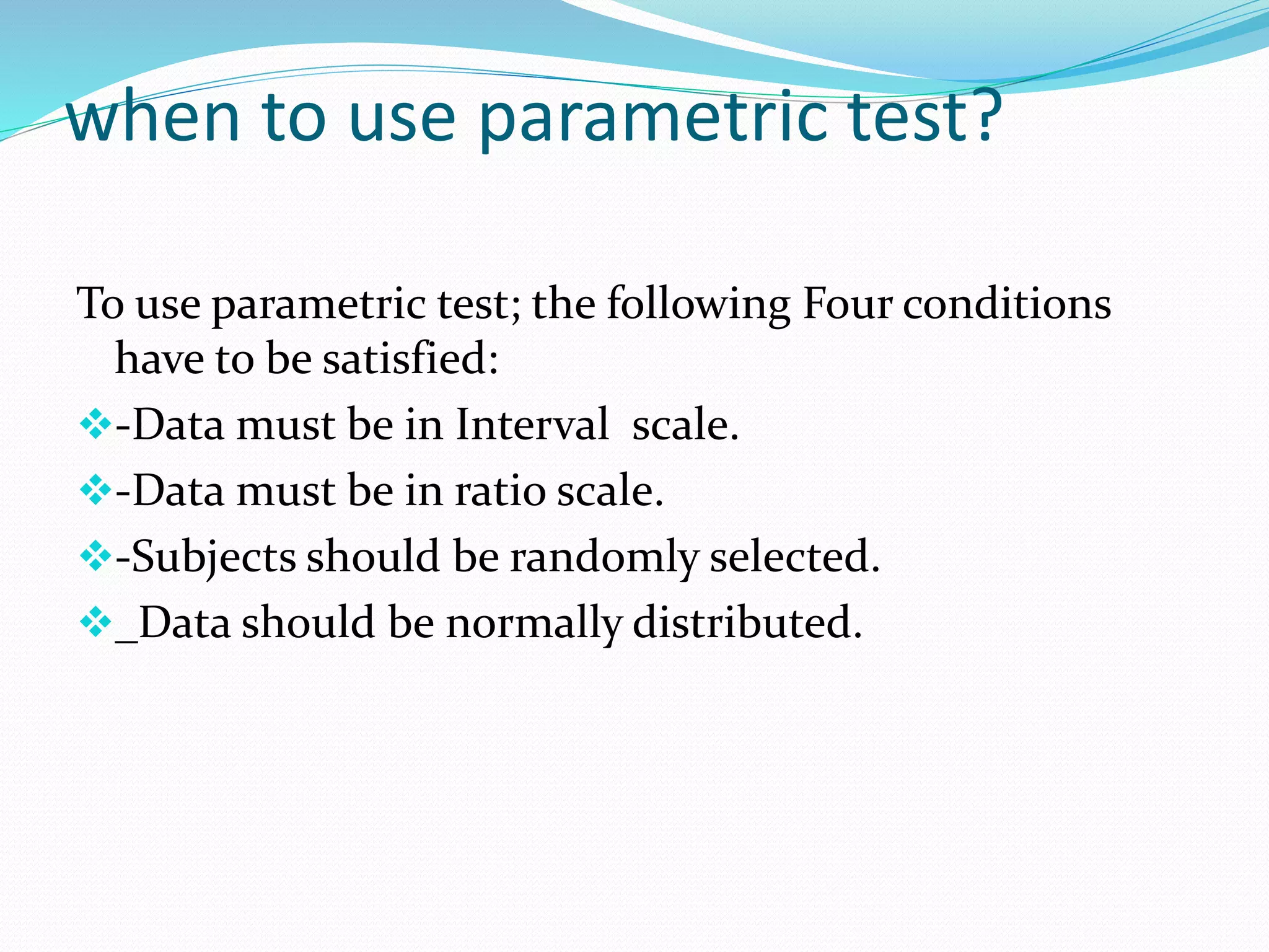 Parametric test | PPTX