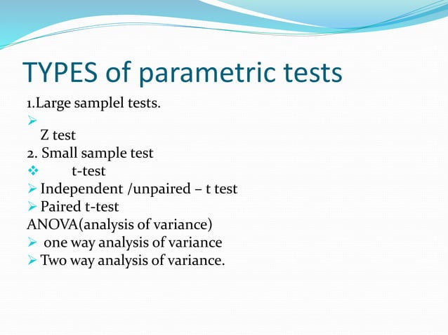 Parametric test | PPTX