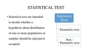 parametric test.pptx Pharmacology statistics | PPT