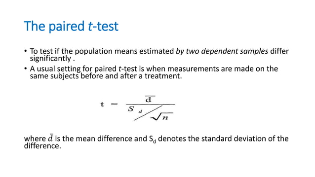 Parametric test - t Test, ANOVA, ANCOVA, MANOVA | PPTX