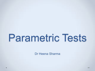 Parametric tests | PPT