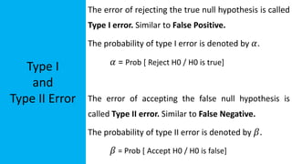 Basics of Hypothesis testing for Pharmacy | PPT
