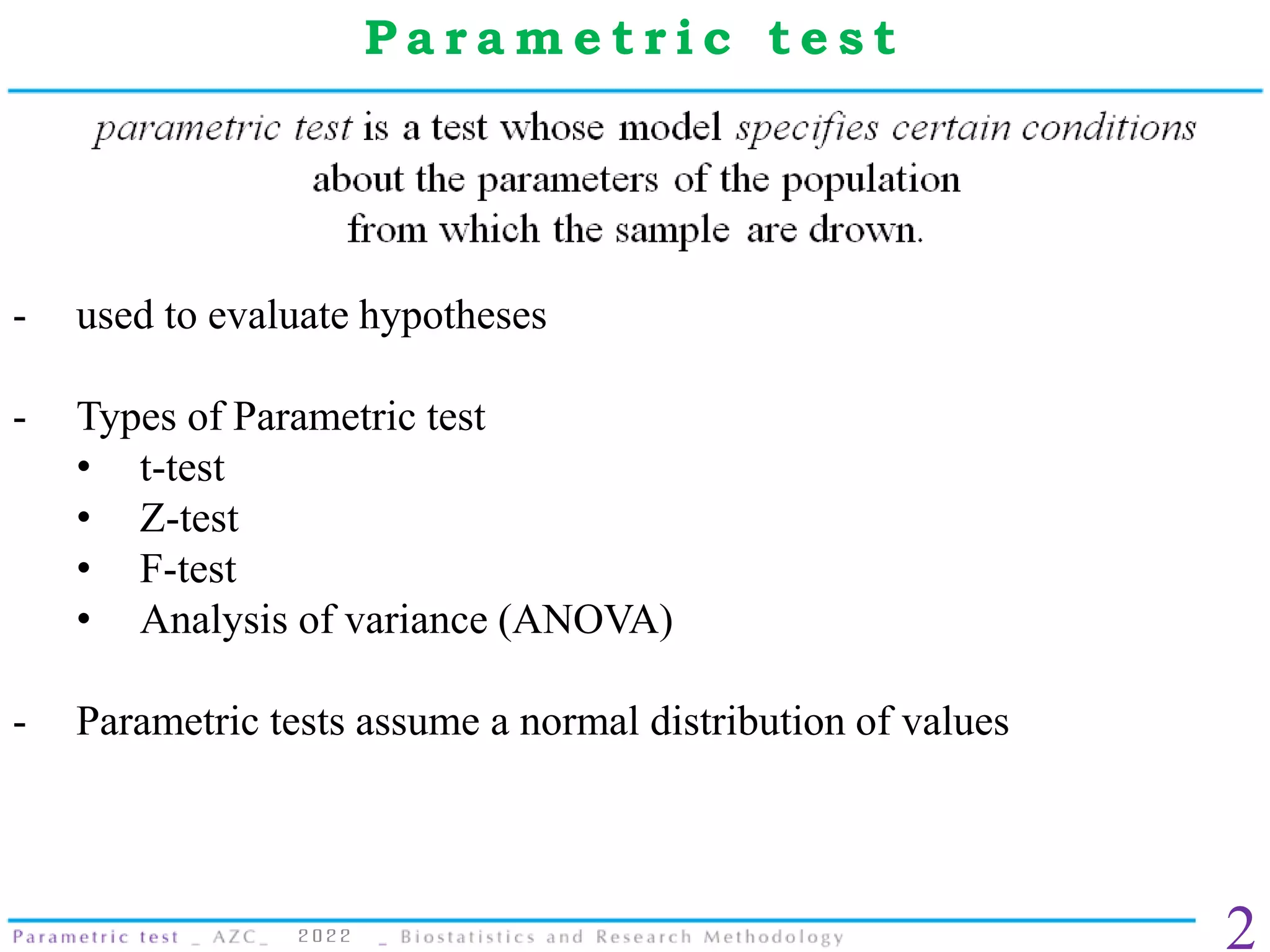 Parametric test _ t test and ANOVA _ Biostatistics and Research ...