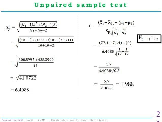 Parametric test _ t test and ANOVA _ Biostatistics and Research ...