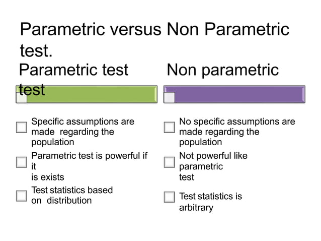 Parametric Versus Nonparametric Test Pptx