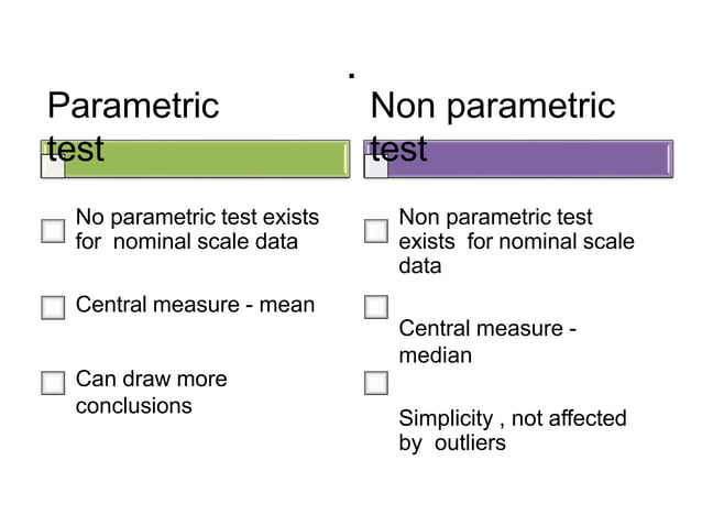 Parametric Versus Nonparametric Test Pptx