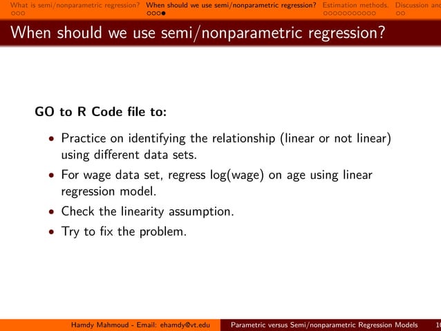 Parametric versus semi nonparametric parametric regression models | PPT Parametric versus semi nonparametric parametric regression models | PPT