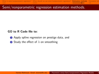 Parametric versus semi nonparametric parametric regression models | PDF