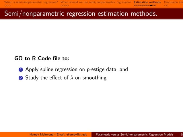 Parametric versus semi nonparametric parametric regression models | PPT Parametric versus semi nonparametric parametric regression models | PPT