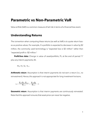 Parametric vs Non-Parametric VaR.pdf