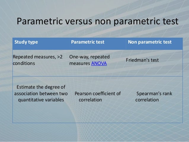Parametric vs non parametric sem2 final