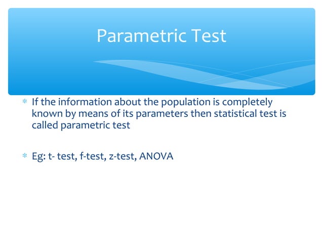 DIstinguish between Parametric vs nonparametric test | PPT DIstinguish between Parametric vs nonparametric test | PPT