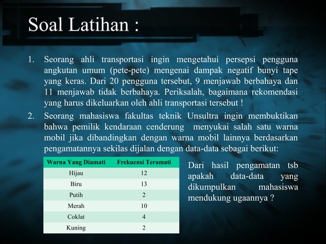 METODE Parametrik & non parametrik | PPT