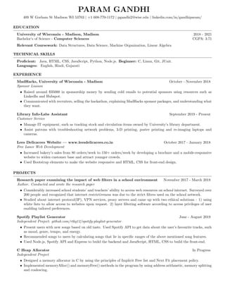 Param Gandhi Resume | PDF