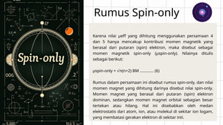 PPT Spin-only Formula Kimia Anorganik Lanjut.pptx