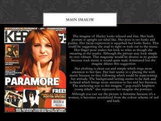 Paramore front cover analysis | PPTX