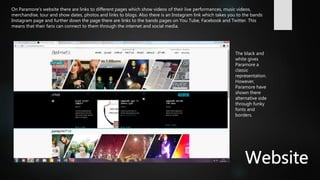 Paramore website research | PPT