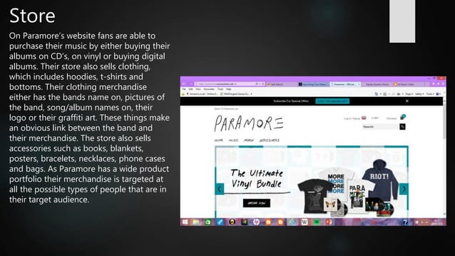 Paramore website research | PPT