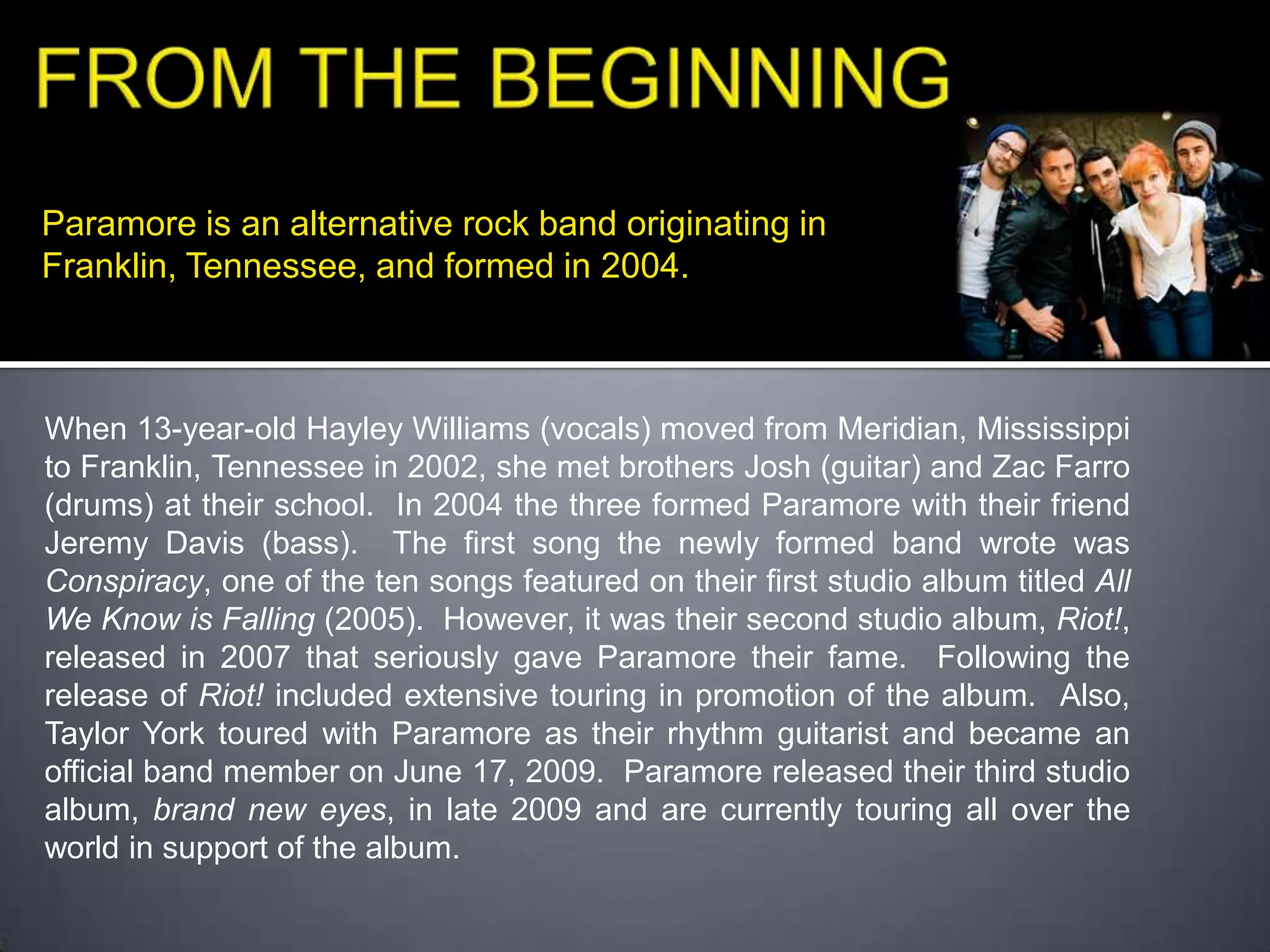 Paramore Project | PPTX