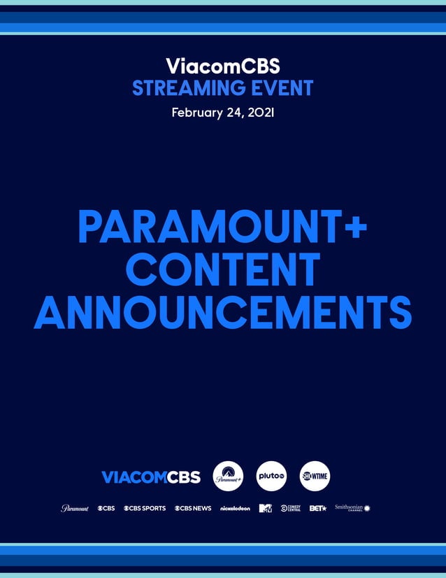 Paramount Plus Content Announcements | PDF
