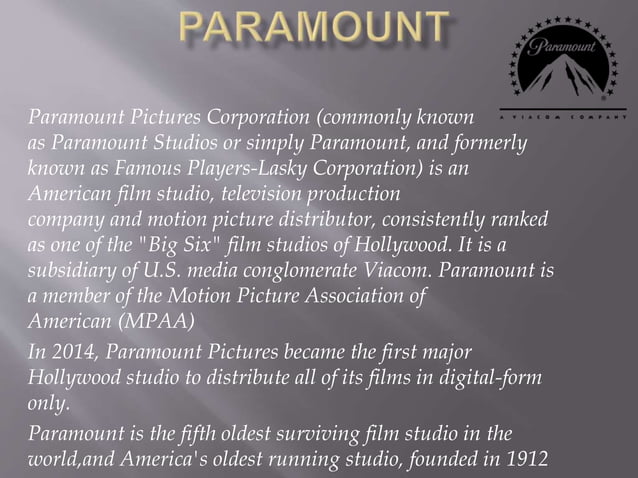 Paramount a2 | PPT