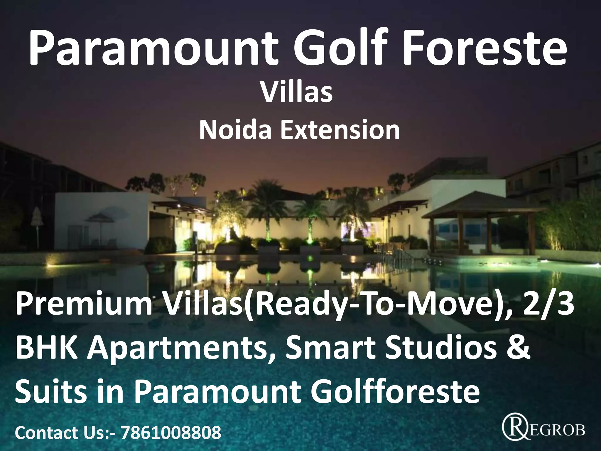 Paramount golf foreste premium luxurious villas in noida extension | PPT