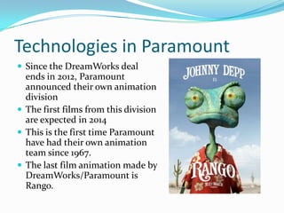 Paramount Pictures | PPTX | Movies | Entertainment