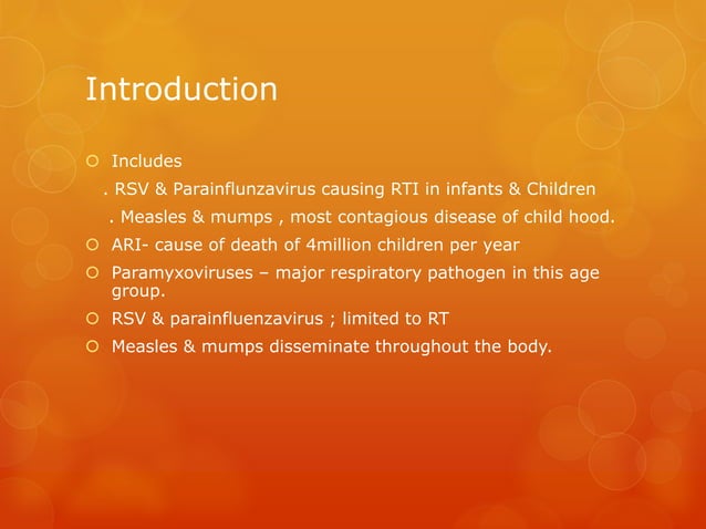 Paramyxo virus Classification Symptoms and Lab diagnosis | PPTX ...