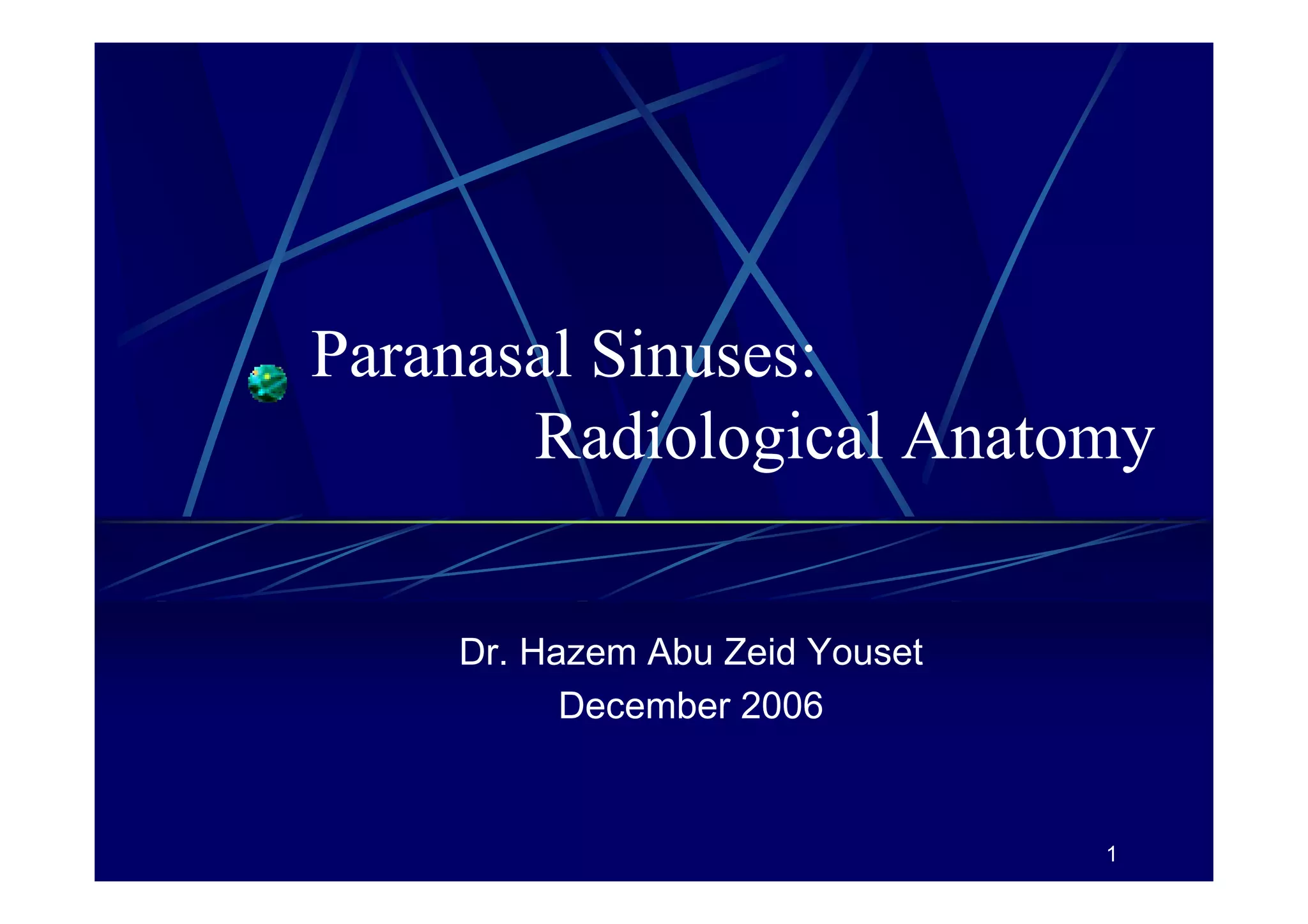 CT anatomy of the paranasal sinuses | PDF
