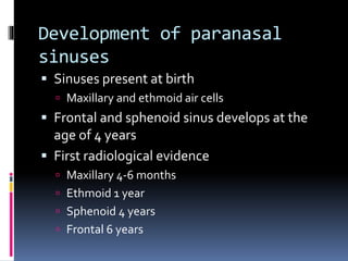 Paranasal sinuses | PPT