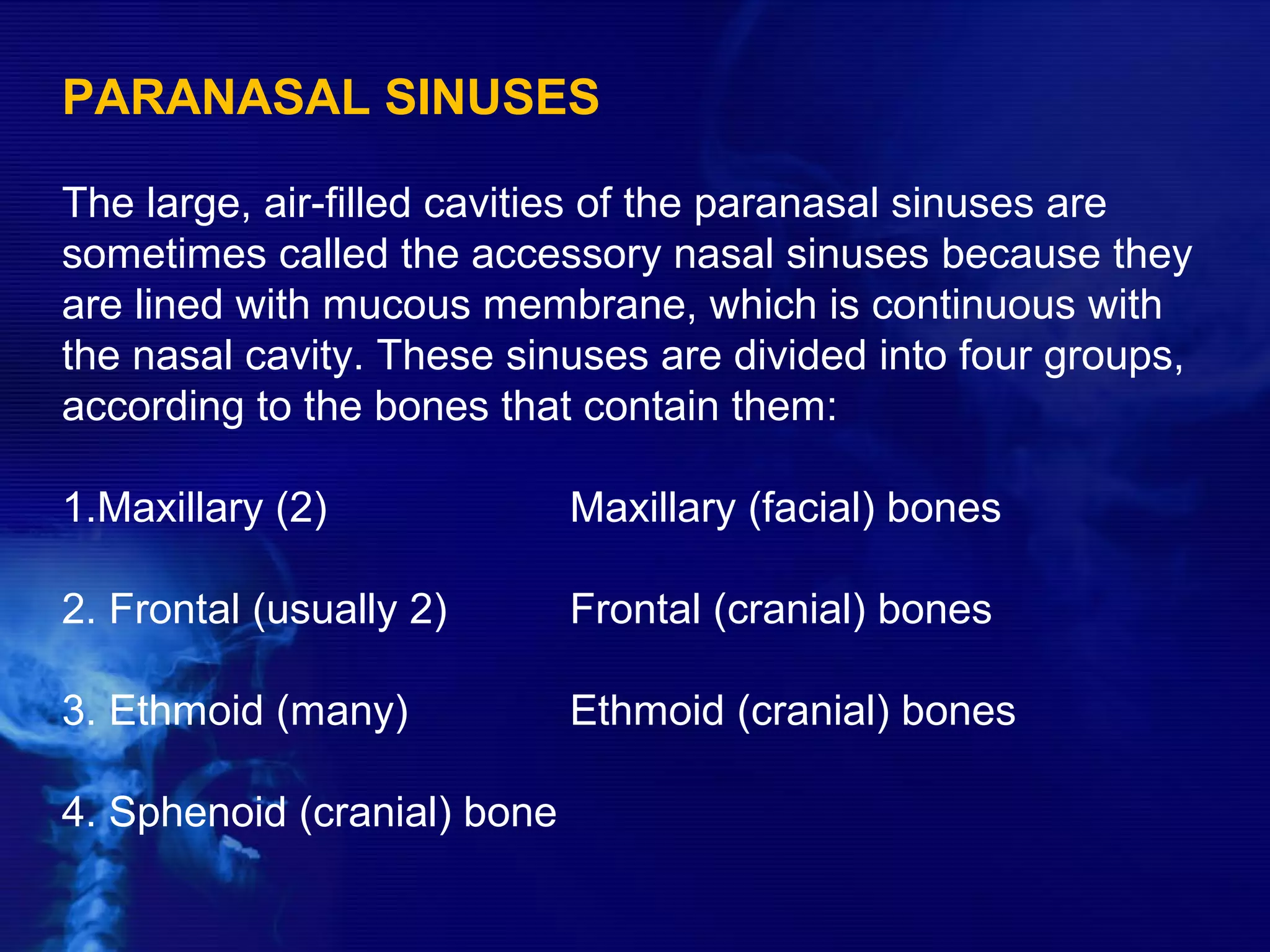 Paranasal sinuses anatomy and pathology dr ashok | PPT