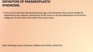 Paraneoplastic dermatoses | PPTX