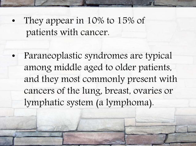Paraneoplastic syndrome | PPT