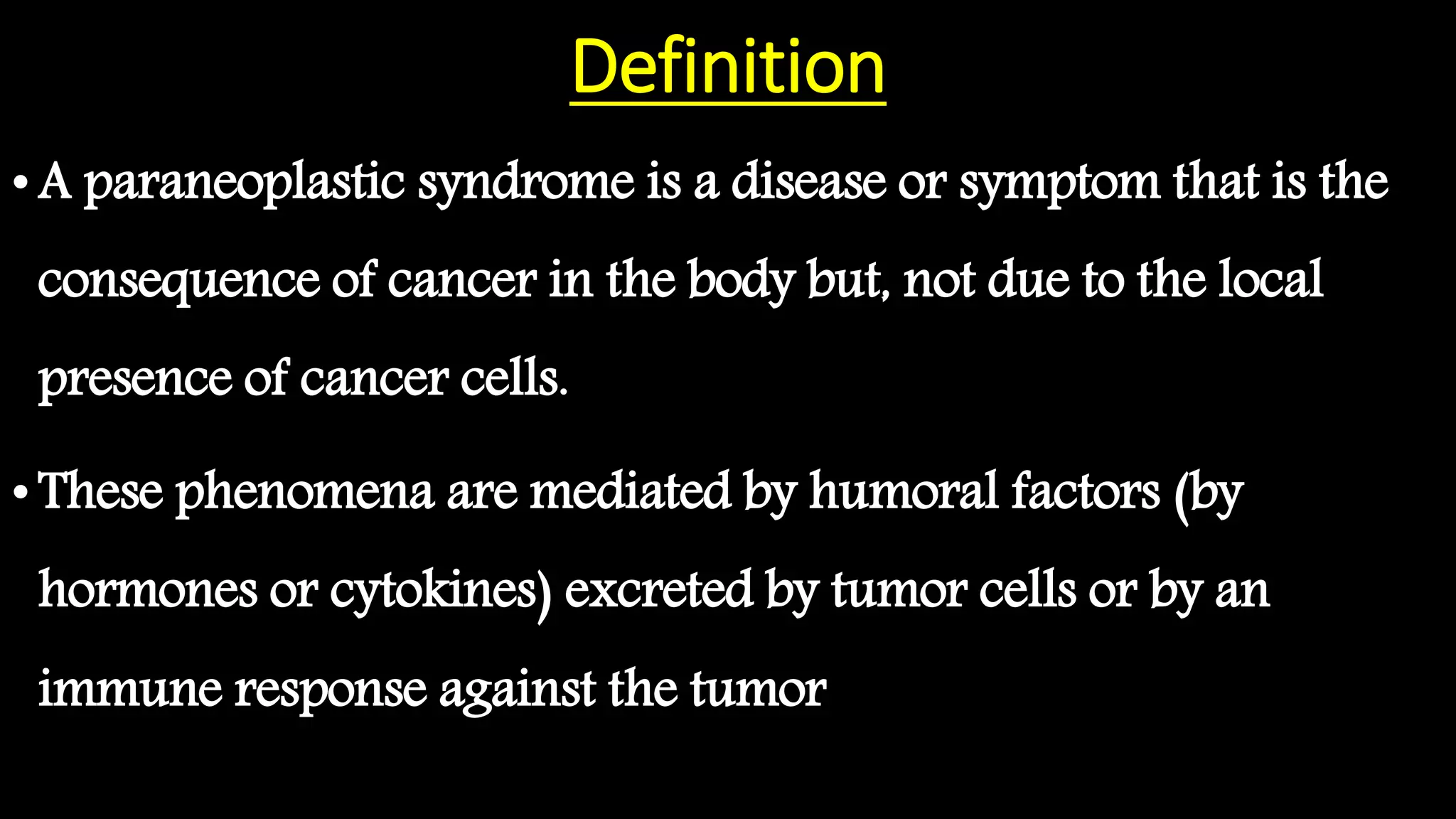 Paraneoplastic syndrome | PPTX
