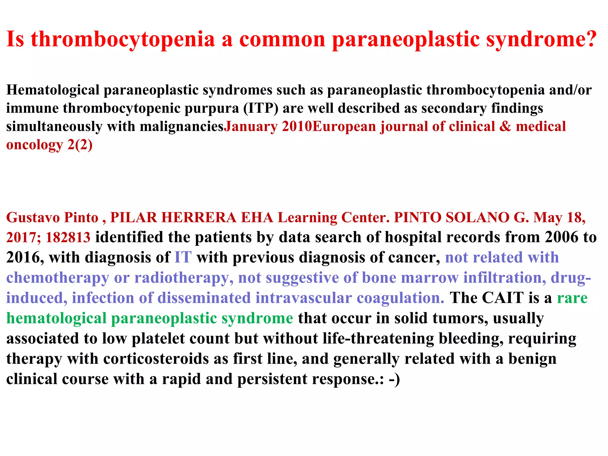 Paraneoplastic syndrome and cancer pancreas | PPT | Endocrine and ...