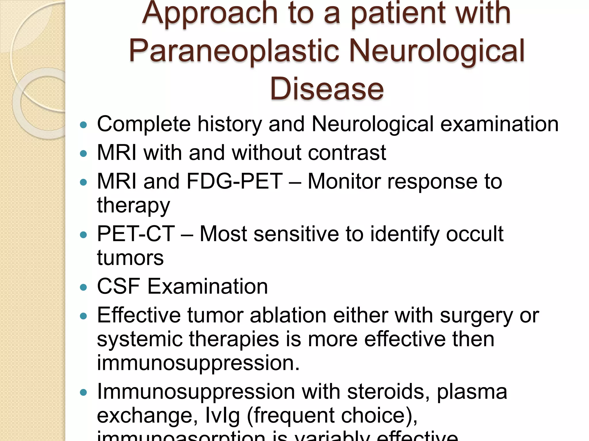 Paraneoplastic syndromes | PPTX