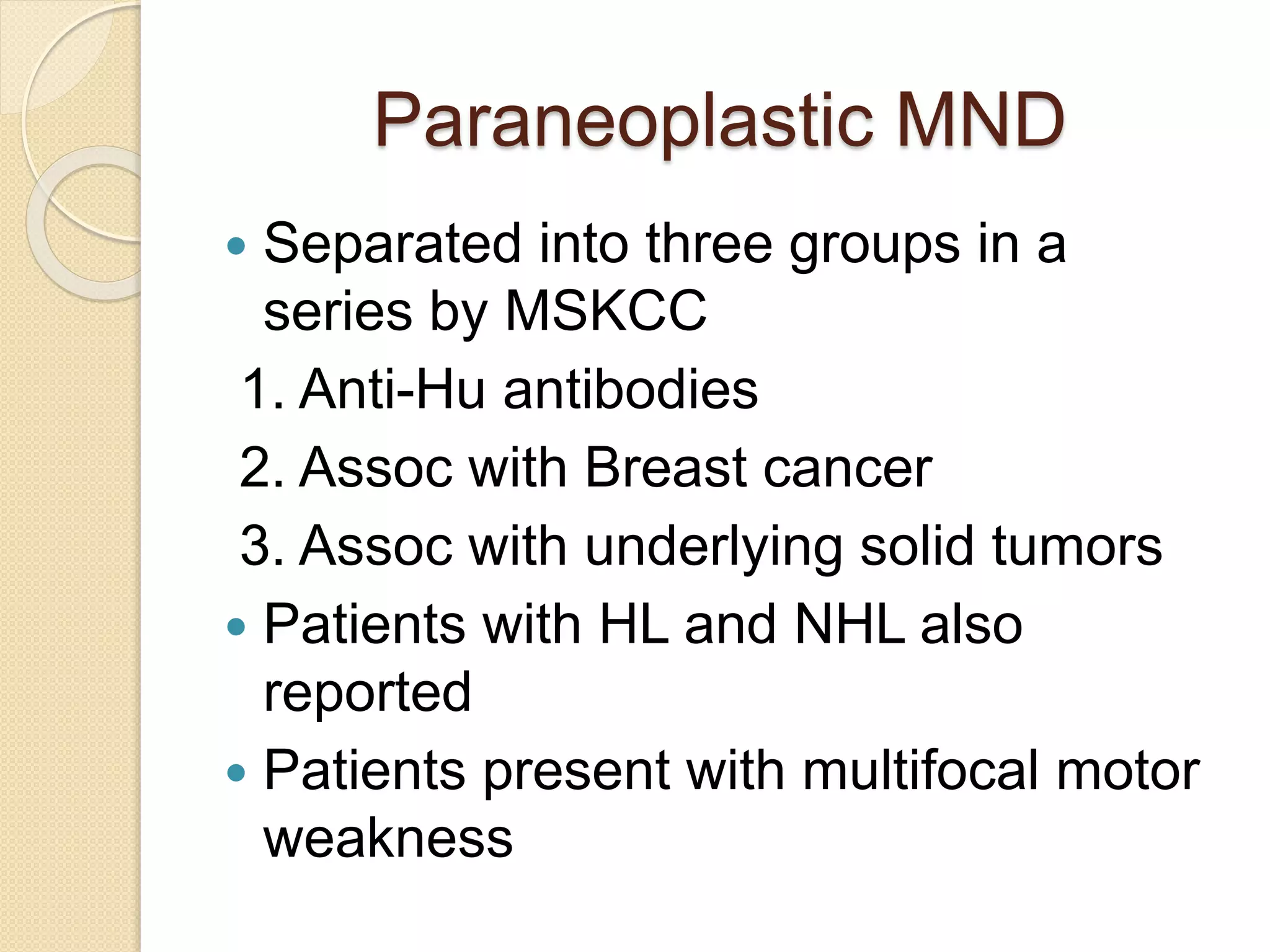 Paraneoplastic syndromes | PPTX