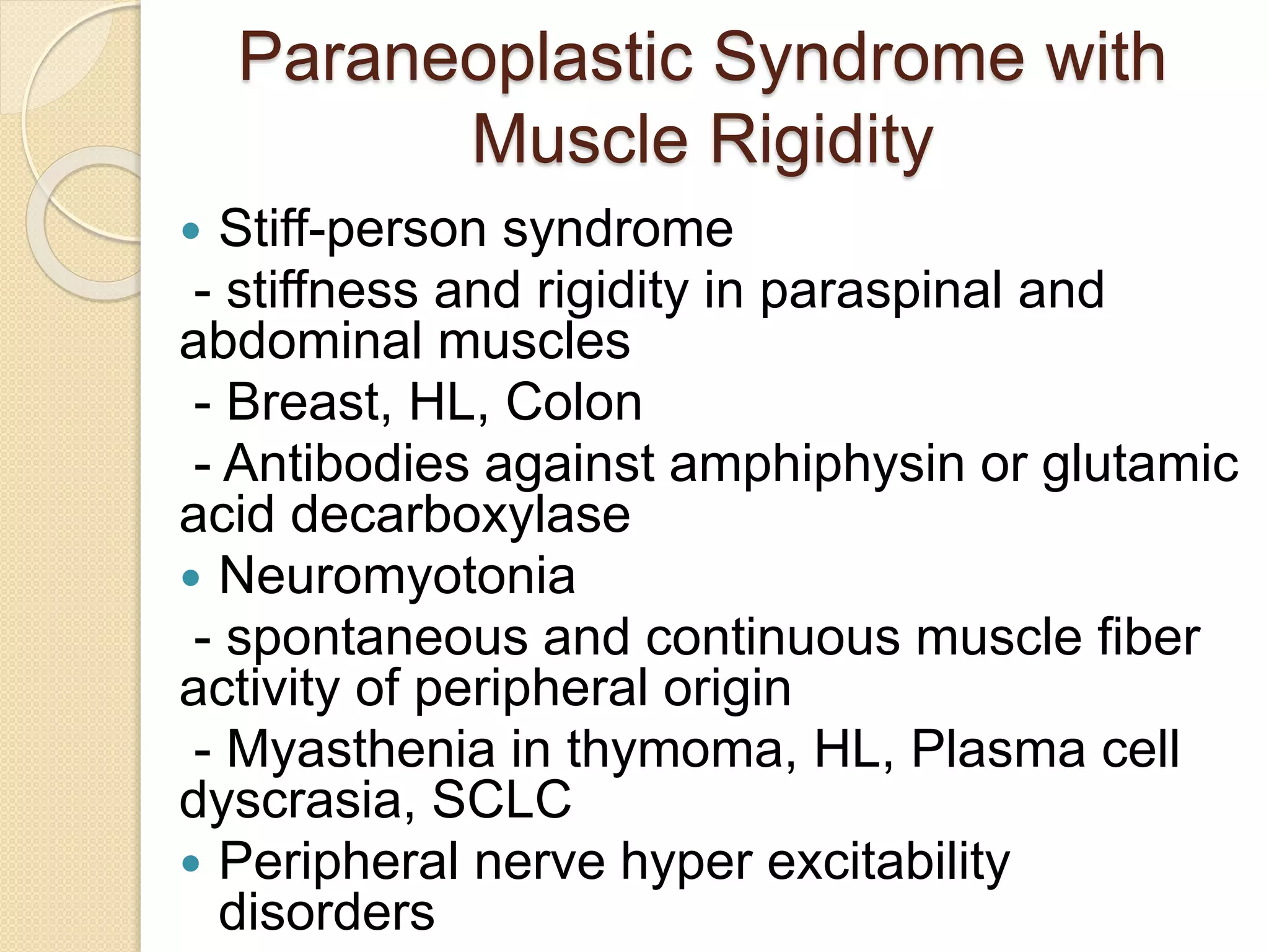 Paraneoplastic syndromes | PPTX