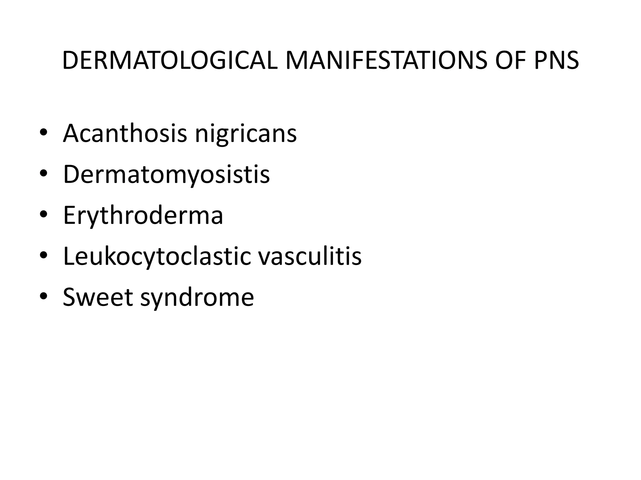 Paraneoplastic syndromes - CNS manifestations | PPTX