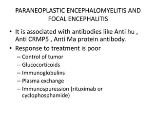 Paraneoplastic syndromes - CNS manifestations | PPTX