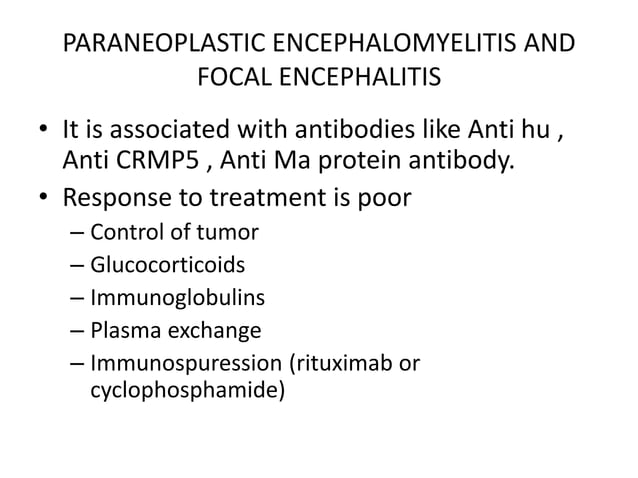 Paraneoplastic syndromes - CNS manifestations | PPTX | Brain and ...
