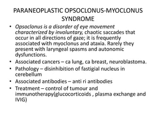 Paraneoplastic syndromes - CNS manifestations | PPTX