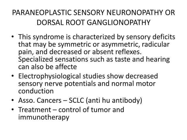 Paraneoplastic syndromes - CNS manifestations | PPTX | Brain and ...