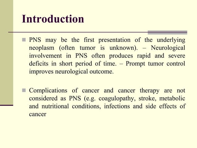 Paraneoplastic syndromes CNS manifestations | PPT | Brain and Nervous ...