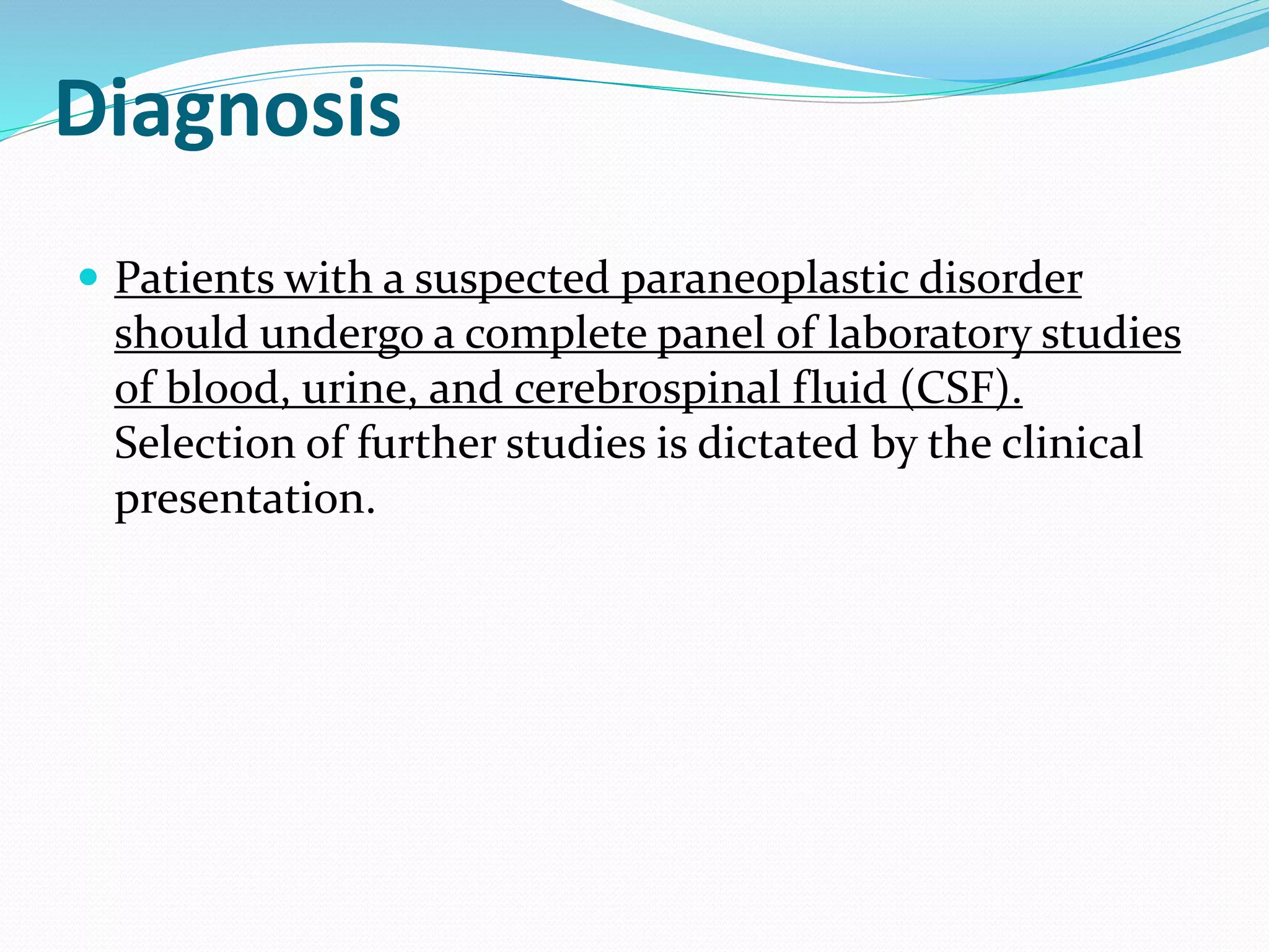 Paraneoplastic syndromes presentation | PPTX