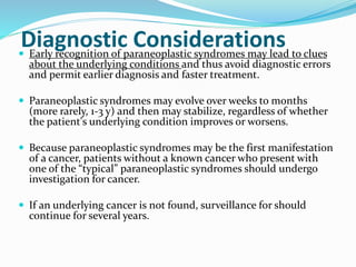 Paraneoplastic syndromes presentation | PPTX