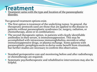 Paraneoplastic syndromes presentation | PPTX
