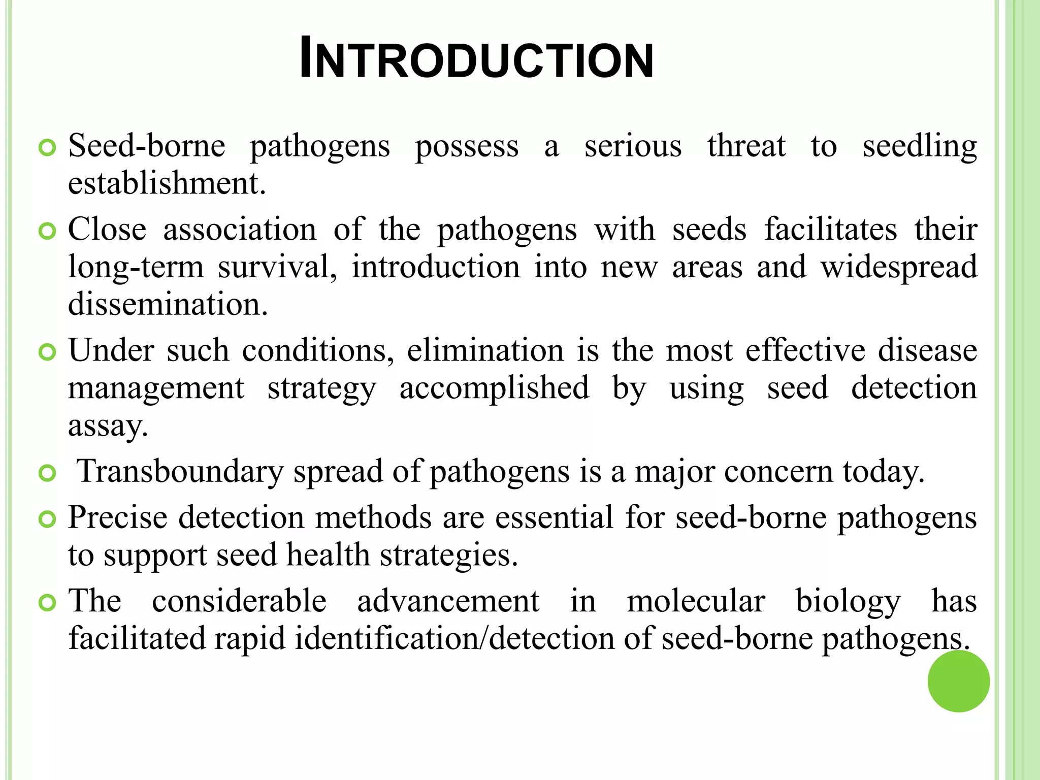 Modern Techniques for Detection of Seed Born Fungi. | PPTX